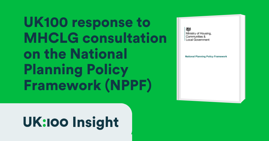 UK100 responds to the NPPF consultation | UK100